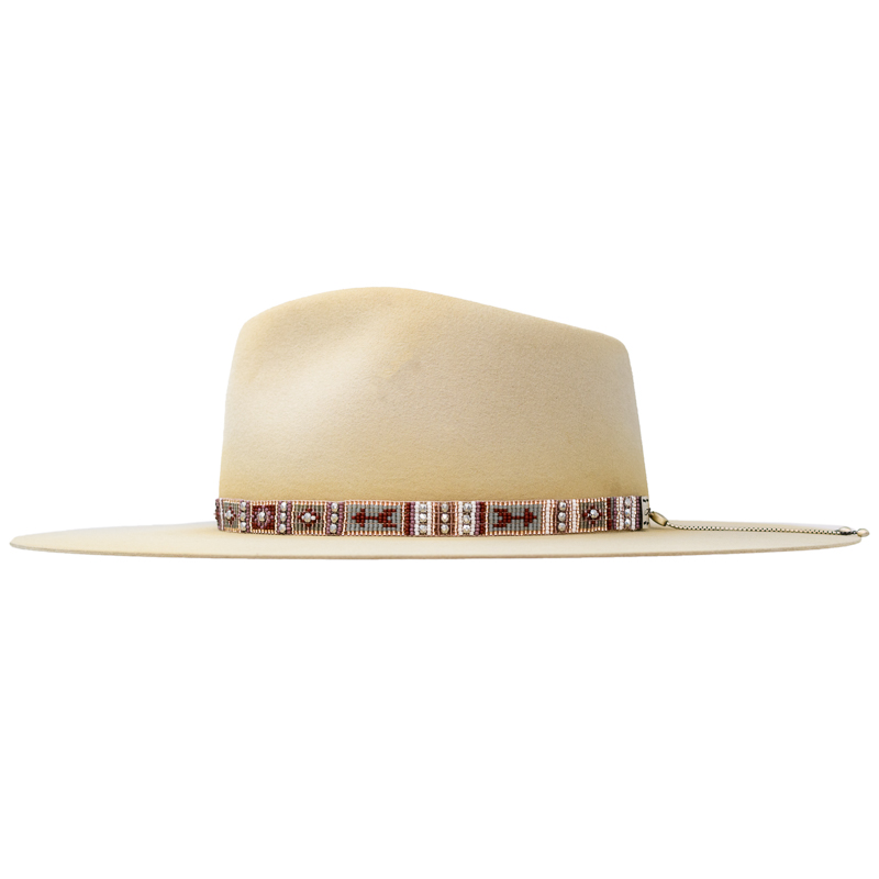 WINE ARROW WOVEN HAT BAND