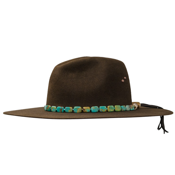 DARK BROWN BEAVER BLEND HAT