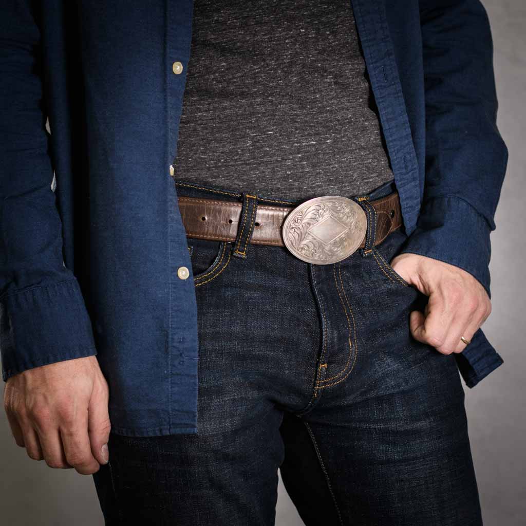 ENGRAVED OVAL TROPHY BUCKLE