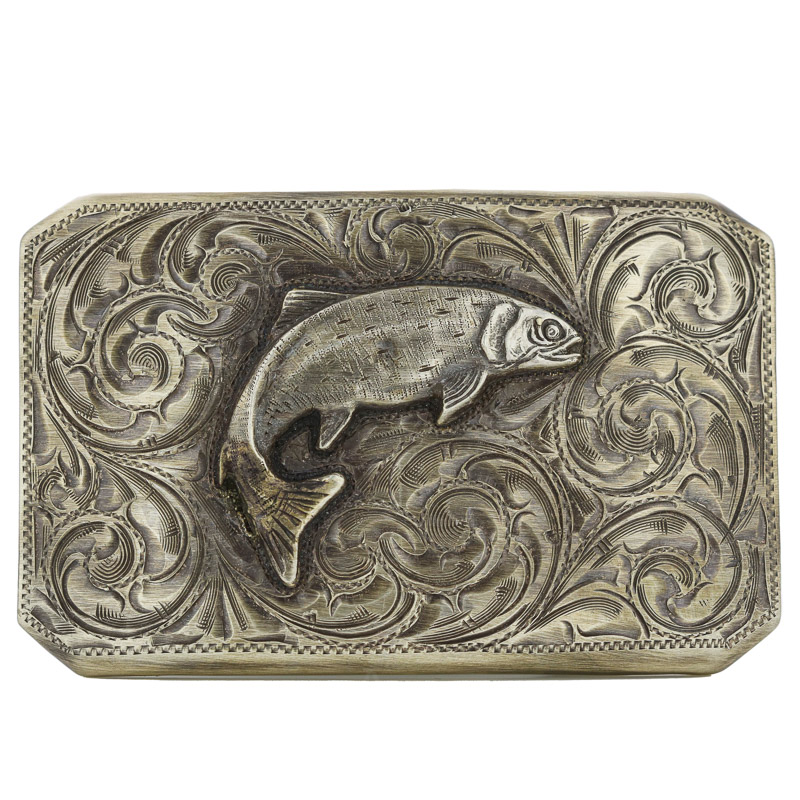 TROUT PATINA TROPHY BUCKLE