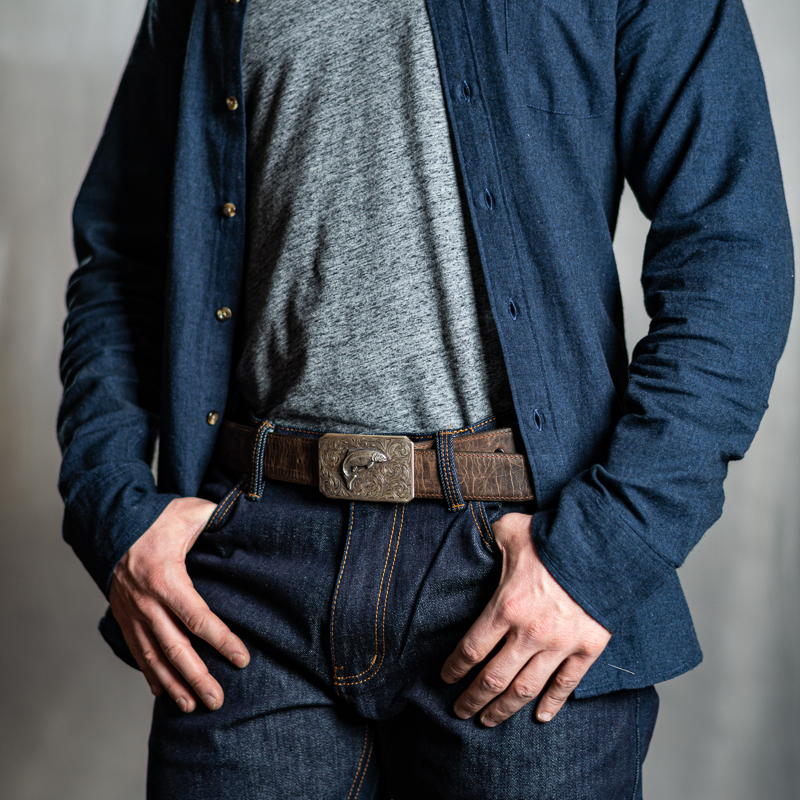 TROUT PATINA TROPHY BUCKLE