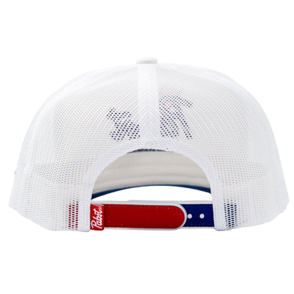 WHITE PBR TRUCKER HAT