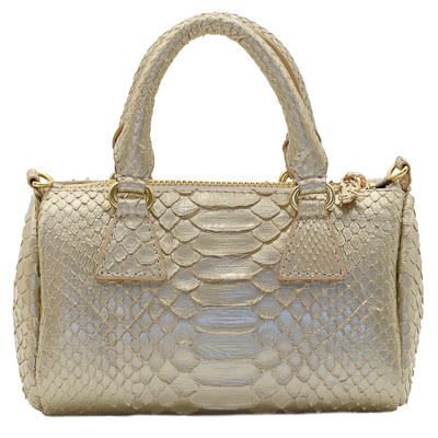 VICTORIA BAG IN GOLD PYTHON