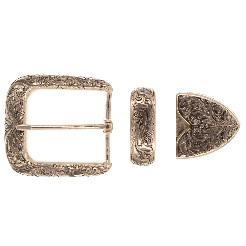 1.5" ENGRAVED NEW YORKER BUCKLE SET