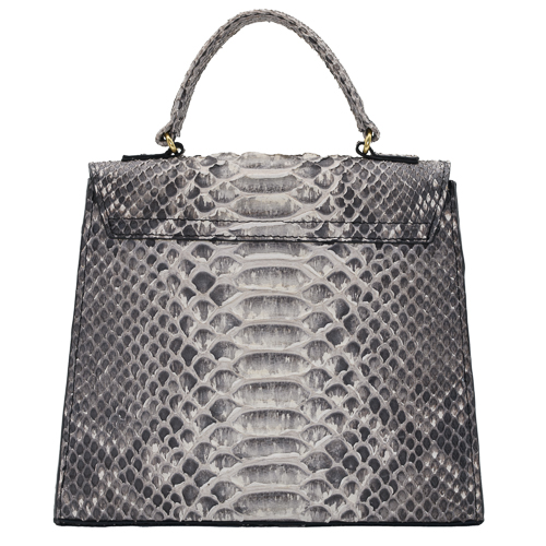 ELEANOR BAG IN BLACK & WHITE PYTHON