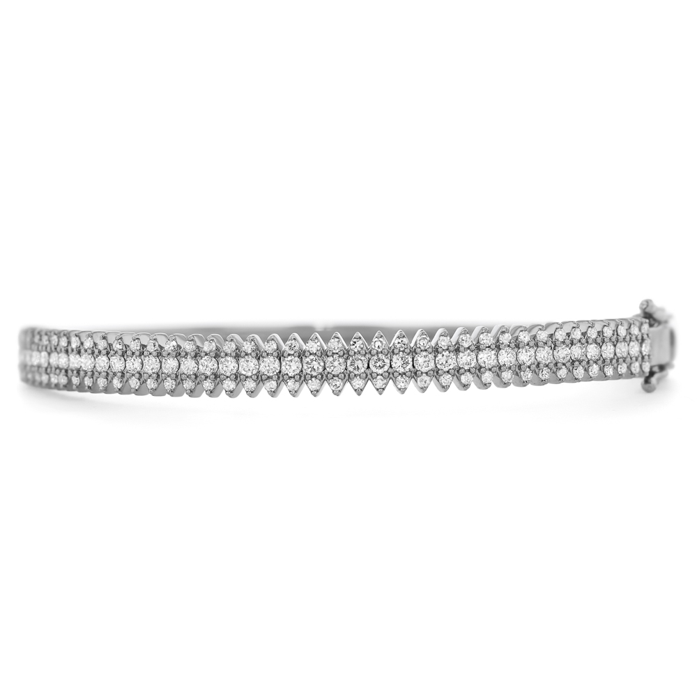 STERLING SILVER DIAMOND BANGLE