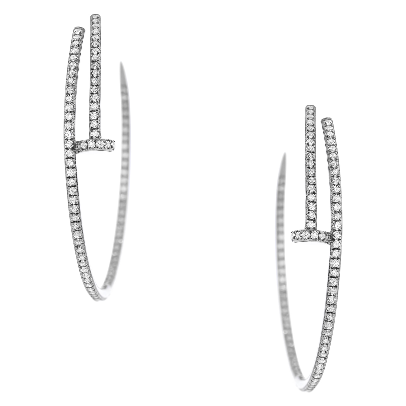 DIAMOND NAIL HOOPS