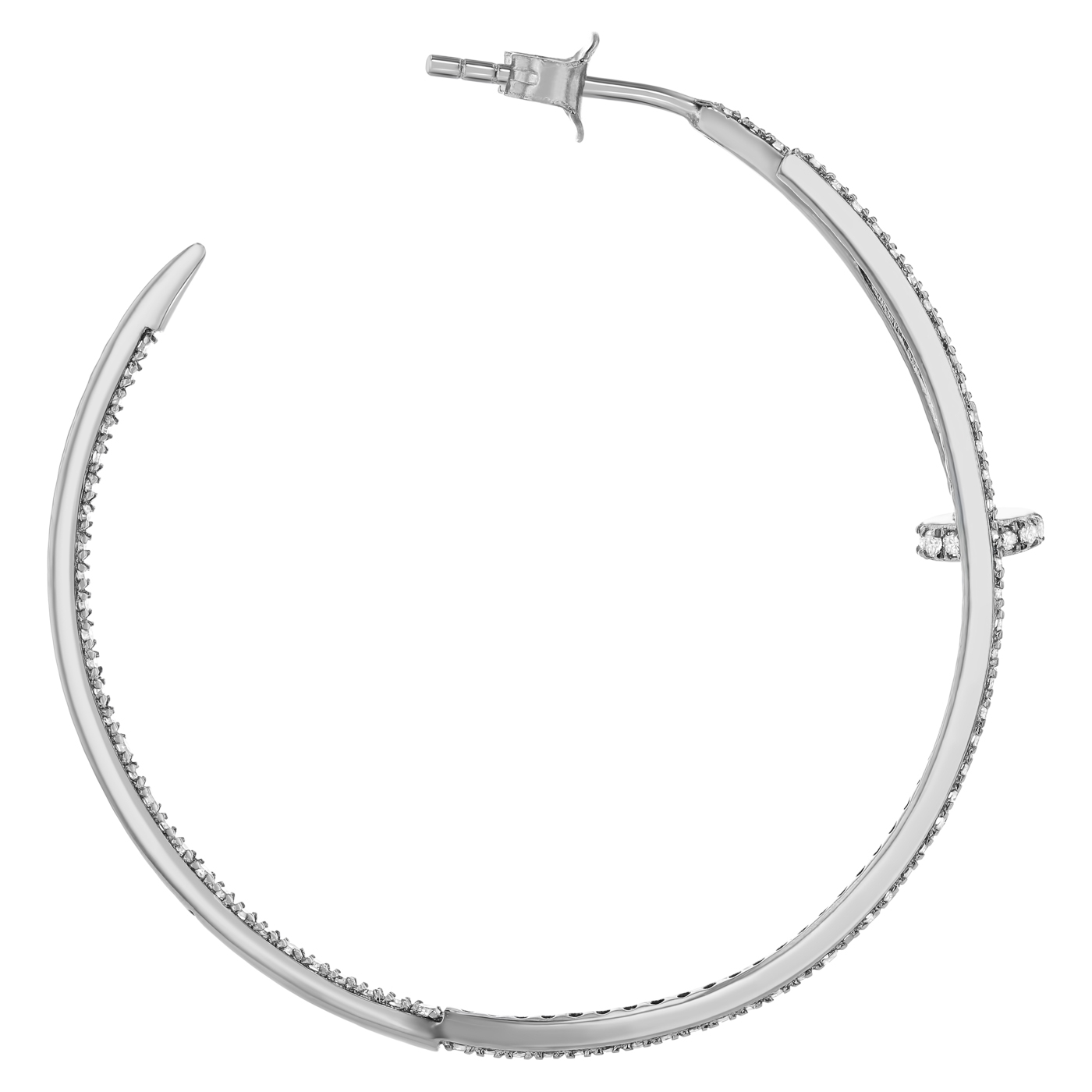 DIAMOND NAIL HOOPS
