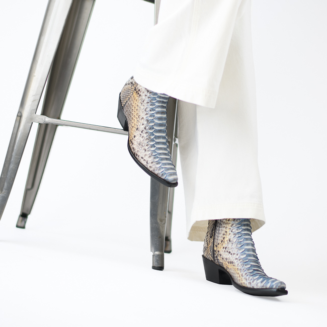BLUE PYTHON ZORRO BOOTS