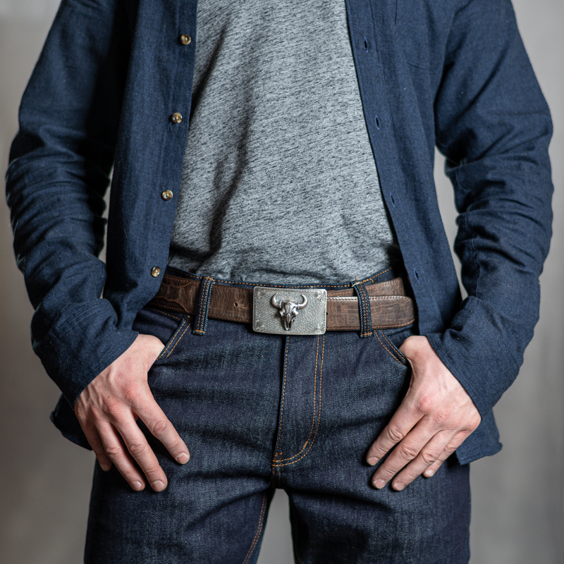 BUFFALO SKULL TROPHY BUCKLE