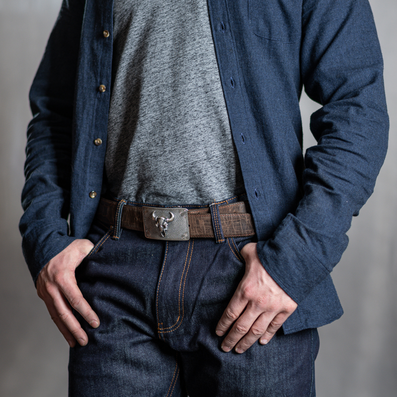 BUFFALO SKULL TROPHY BUCKLE