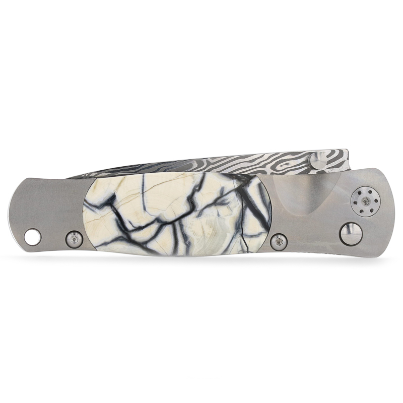 MAMMOTH TUSK BUTTON LOCK KNIFE