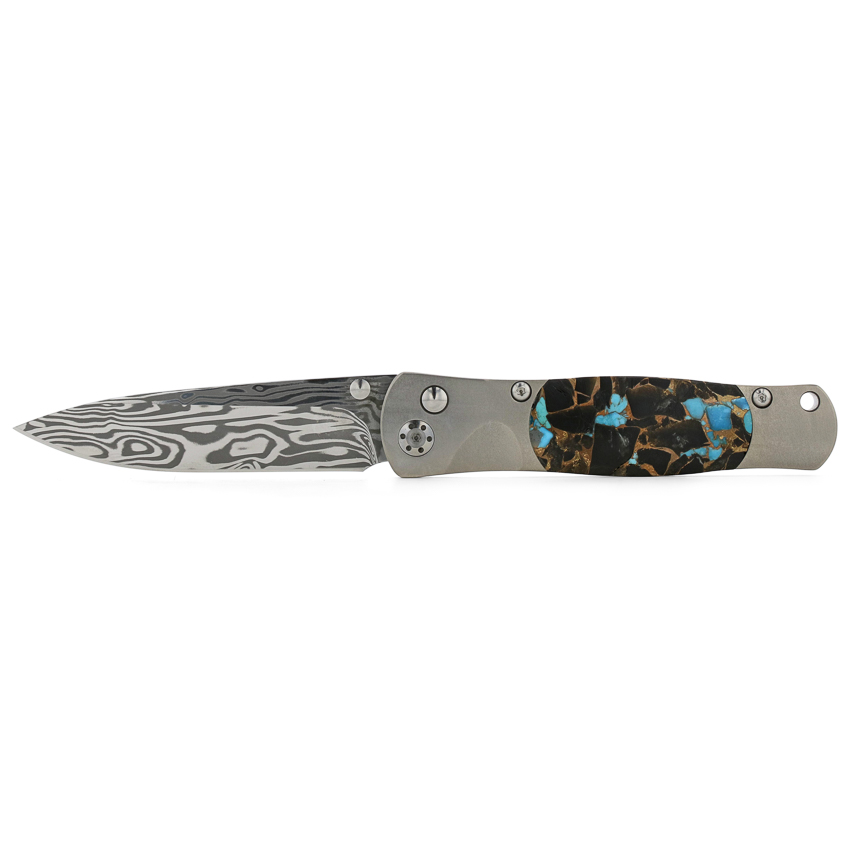 GEMSTONE BUTTON LOCK KNIFE