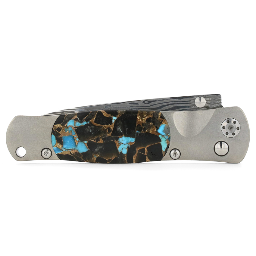 GEMSTONE BUTTON LOCK KNIFE