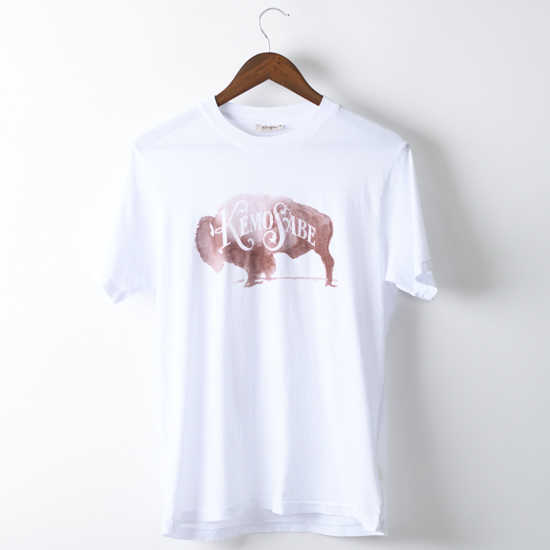 KEMO SABE MEN'S WHITE BUFFALO TEE