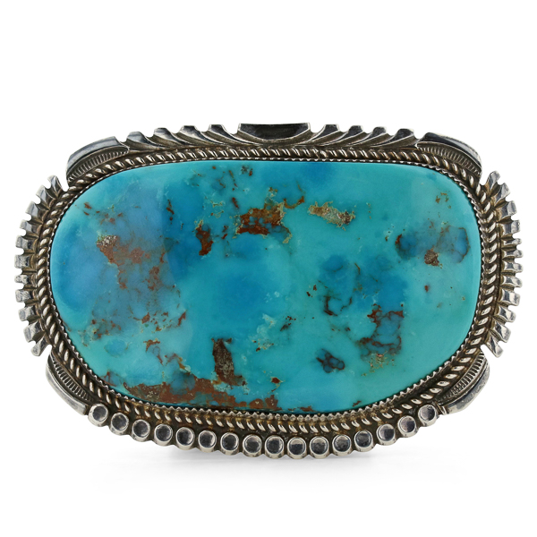 NAVAJO BLUE GEM TURQUOISE BUCKLE