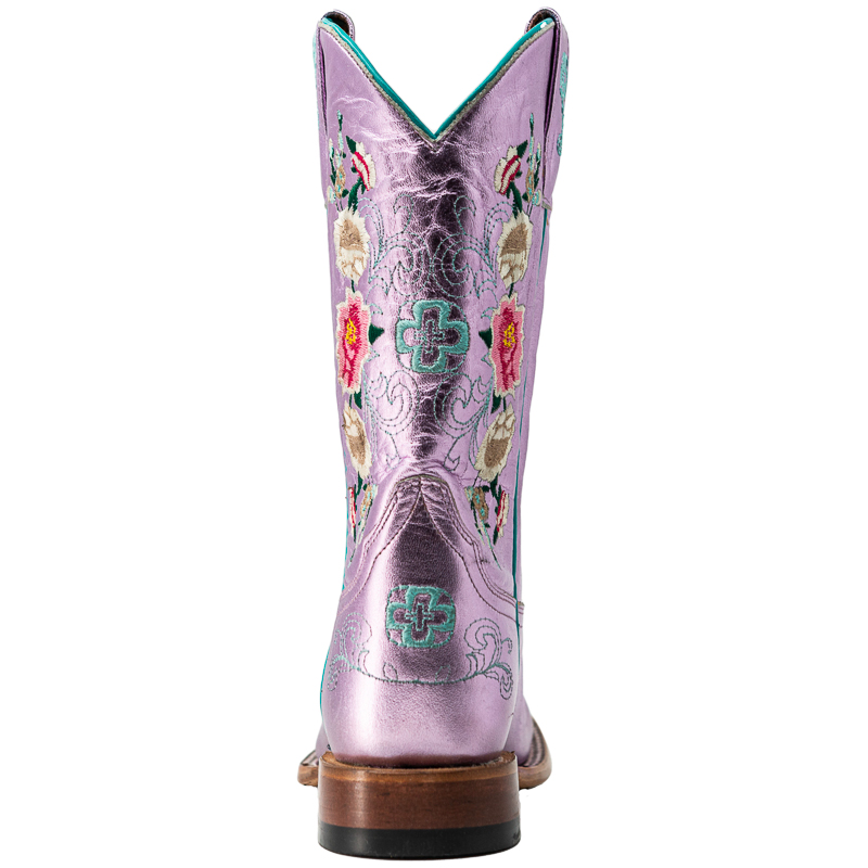 PINK METALLIC FLOWER BOOTS