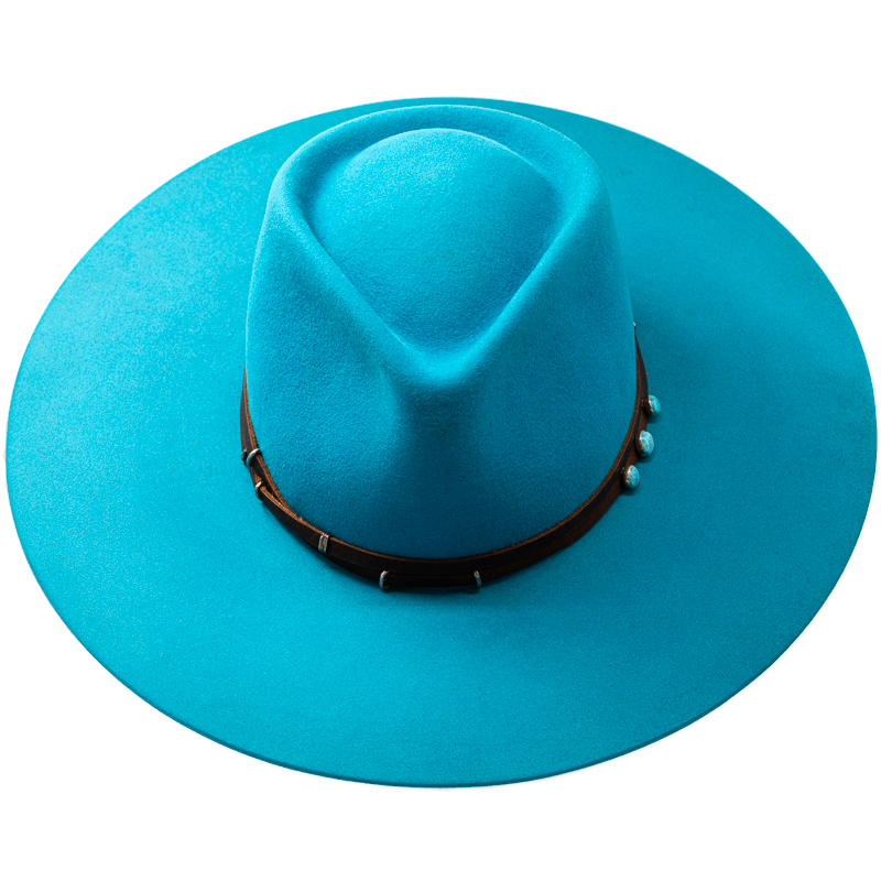 TURQUOISE BEAVER BLEND HAT