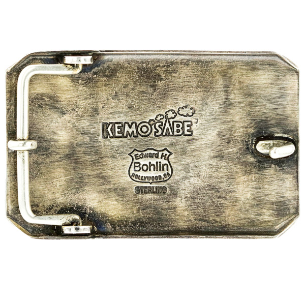 ENGRAVED SCROLLS PATINA TROPHY BUCKLE