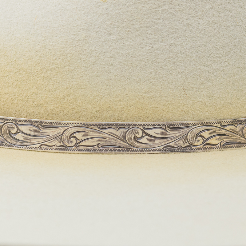 ENGRAVED STERLING SILVER HAT BAND