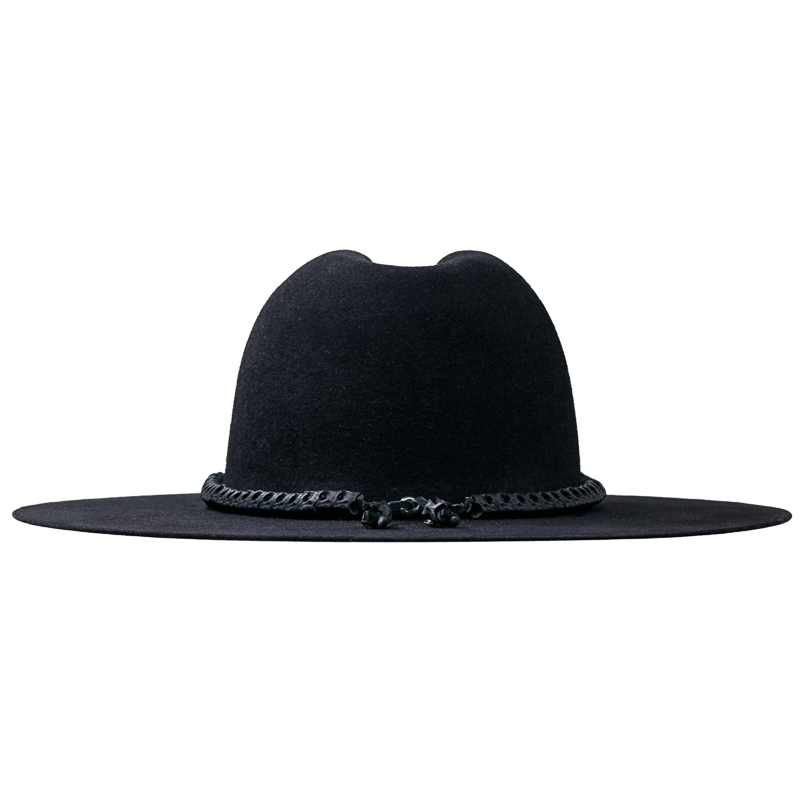 BLACK COBRA VERTEBRAE HAT BAND WITH NICKLE COINS